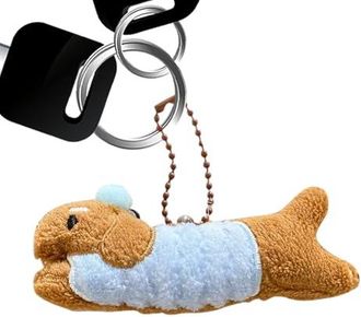 Generic Porte-cl&eacute;s en peluche, porte-cl&eacute;s en peluche, d&eacute;coration de sac &agrave; dos de cl&eacute;s de chiot de dessin anim&eacute; pour enfants, A, Consulte la descripci&oacute;n