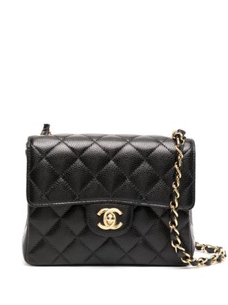 Chanel 2003s Mini Classic Flap Umhängetasche - Schwarz