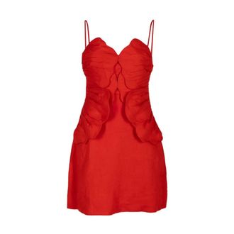 Farm Rio Farm Rio, Femme, Robes, Rouge, Taille: 40 FR Mini-robe fleurie sans manches