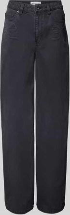 Self Portrait Straight Fit Jeans aus reiner Baumwolle