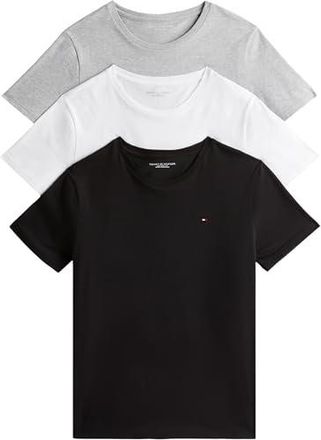 Tommy Hilfiger T-Shirts Manches Courtes Lot de 3 Homme Slim Fit, Multicolore (White/Black/Grey Heather), XXL
