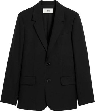 Ami Femme, Vestes, Noir, Taille: 48 FR Veste Blazer Noire &Eacute;l&eacute;gante Pour un Usage Quotidien
