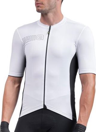 Alé Cycling Pragma Colour Block Maillot à Manches Courtes, Blanc, XXL Homme