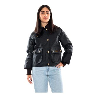 Barbour Cropped Beadnell Wachsjacke - - Jackets - Damen - Gr&uuml;n - XS