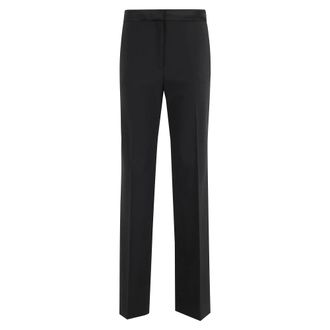 Antonelli Schwarze Perlenhose mit Satinbund - - Trousers - Damen - Schwarzk - L