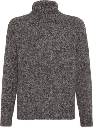 Brunello Cucinelli Pull &agrave; col roul&eacute; en alpaga chin&eacute; - Homme - Pulls - Gris - Taille: XL