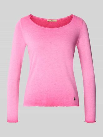 Smith & Soul Strickshirt mit Label-Detail und Muschelsaum