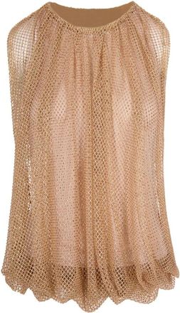 Sportmax Femme, Tops, Brun, Taille: 38 FR Hauts sans manches