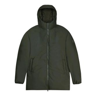 Rains Homme, Vestes, Vert, Taille: L Veste Longue Isol&eacute;e Verte Unisexe