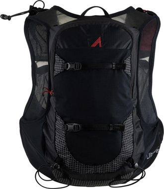 UltrAspire UltrAspire Zygos Unisex Leichter Hydratationsrucksack - 6.0 Schwarz mit 2 x 800 ml Softflasks, Gr&ouml;&szlig;e L (86,4 - 106,7 cm)
