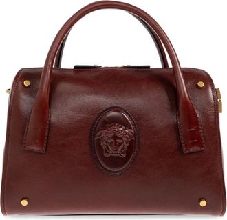 Versace Femme, Sacs, Brun, Taille: ONE Size Sac Boston spacieux en cuir
