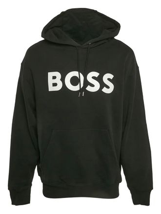BOSS hoodie en coton à logo - Noir