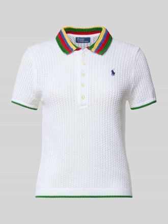 Polo Ralph Lauren Regular Fit Strick-Poloshirt aus Baumwoll-Mix
