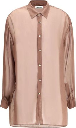 Darkpark Darkpark, Femme, Blouses et Chemises, Rose, Taille: 40 FR Keanu Silk Organza Shirt