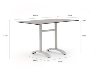 Bellagio la vita attrattiva Bellagio Lisio Gartentisch 120x70x73 cm