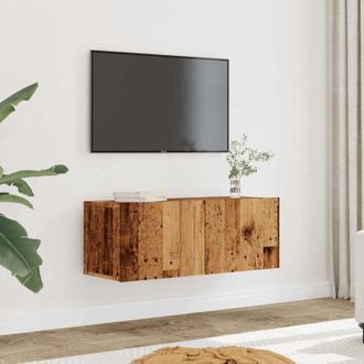 vidaXL Meubles tv muraux 2 pcs vieux bois 80x30x30 cm Vidaxl