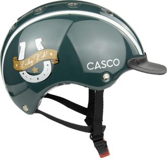 CASCO Kinder Reithelm Skihelm Radhelm Nori 2.0 Lucky Kid Emerald gr&uuml;n, Gr&ouml;&szlig;e:XS