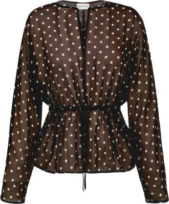 P.A.R.O.S.H. P.a.r.o.s.h., Femme, Blouses et Chemises, Brun, Taille: 40 FR Chiffon Blouse