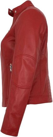 Maddox Lederjacke Jecki MADDOX - Damen Lederjacke Lammnappa rot