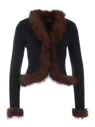 Self Portrait Cardigan - Schwarz