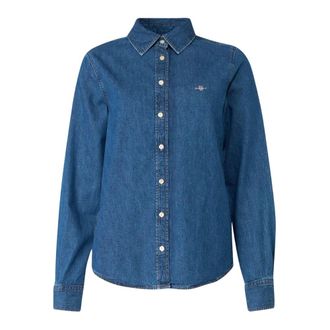 GANT Chemise en jean Regular - Femme - Blouses et Chemises - Bleu - Taille: 40 FR