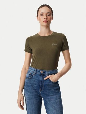 Guess T-Shirt W6YI12 K3751 Khakifarben Regular Fit