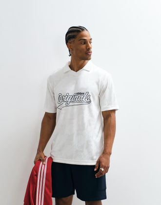adidas Originals jersey jacquard blanc