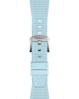 Tissot Ersatzarmband Kautschuk blau 12 mm, für PRX T852.050.985