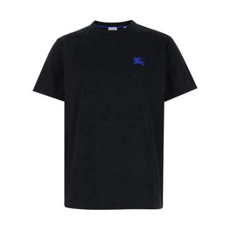 Burberry T-Shirt mit gesticktem Logo - - Tops - Herren - Schwarzk - XS