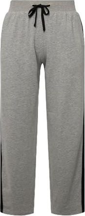 Ulla Popken Femme Grandes Tailles Pantalon de Jogging, galons, Ceinture &eacute;lastique, Poches Gris Clair chin&eacute; 54+ 821657134-54+