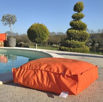 HOME MAISON Homemaison - Housse de coussin de sol extérieure Orange 71x71x15 cm