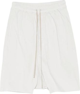 Rick Owens Homme, Shorts, Blanc, Taille: L Shorts Drawstring Pods Milk Wash