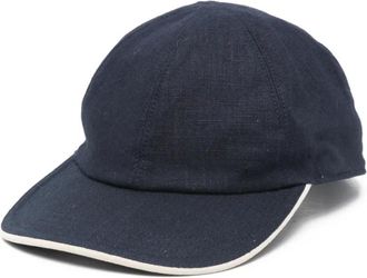 Eleventy Homme, Accessoires, Bleu, Taille: ONE Size Linen Cotton Cap
