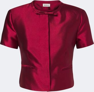 SIMKHAI Top Naelle en satin &agrave; noeud