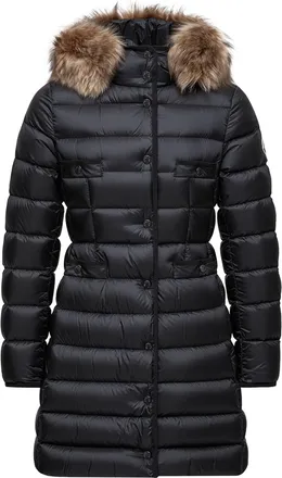 Moncler Doudoune longue à capuche en shearling Hirmafur