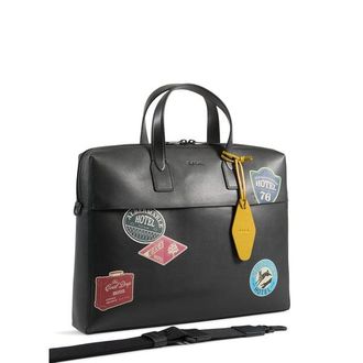 Paul Smith Porte-documents Hotel Stickers en cuir