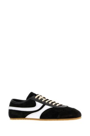 Dries Van Noten Mens Two-Tone Leather And Suede Sneakers Blackwhite