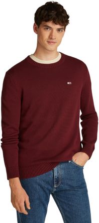 Tommy Jeans Herren Tjm Slim Essntls C-neck Sweater Dm0dm18370 Kurzarm Polo, Lila, S EU
