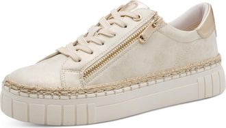 Marco Tozzi Marco Tozzi Damen Sneaker weiches Feel Me Fu&szlig;bett weiches Innenfutter Modern, beige (Dune MET.Comb), 39 EU