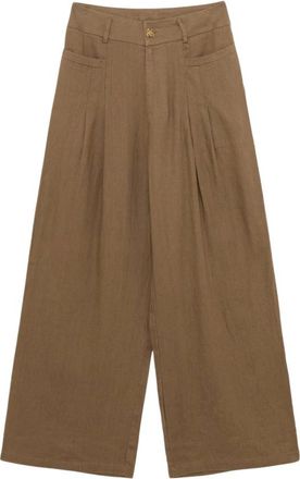 Gianni Lupo Femme, Pantalons, Brun, Taille: 40 FR Pantalone Over