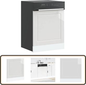 vidaXL Geschirrspülerblende Porto Hochglanz-Weiß 60x1,5x67 cm - Vidaxl