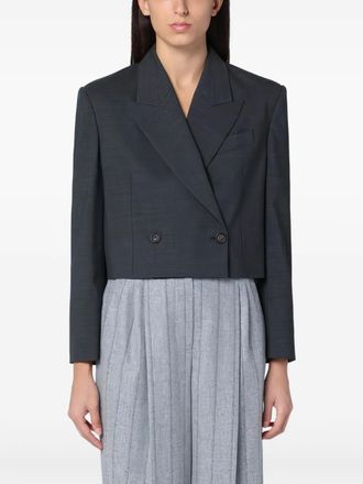 Brunello Cucinelli Cropped-Blazer - Grau