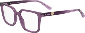 Moschino Femme, Accessoires, Violet, Taille: 52 MM Mol682 Optical Frame