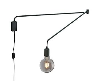 Trio Trio Leuchten Applique murale Line 200200132 en métal noir mat avec 1 ampoule E27