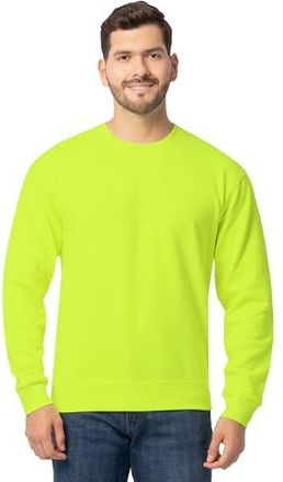 Fruit Of The Loom Fruit of The Loom Sweats &agrave; Capuche en Polaire Eversoft pour Homme, Vert s&eacute;curit&eacute;, L