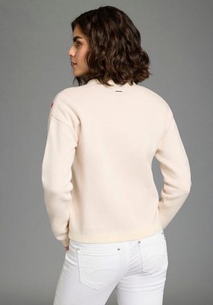 Kangaroos Strickjacke Strickjacke aus Feinstrick, bequeme Passform, Blumenmuster