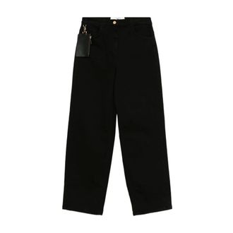 Elisabetta Franchi Femme, Jeans, Noir, Taille: W28 Jeans en drill de coton