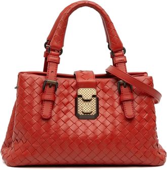 Bottega Veneta Hobo Bags - Mini Nappa Intrecciato Roma Satchel - Gr. unisize - in Rot - f&uuml;r Damen