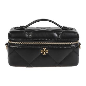 Tory Burch Femme, Sacs, Noir, Taille: ONE Size Kira Diamond Quilt Charm Vanity Case Est-Ouest