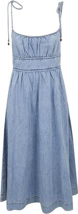 Zimmermann Femme, Robes, Bleu, Taille: 36 FR Wanderlust Denim Picnic Dress